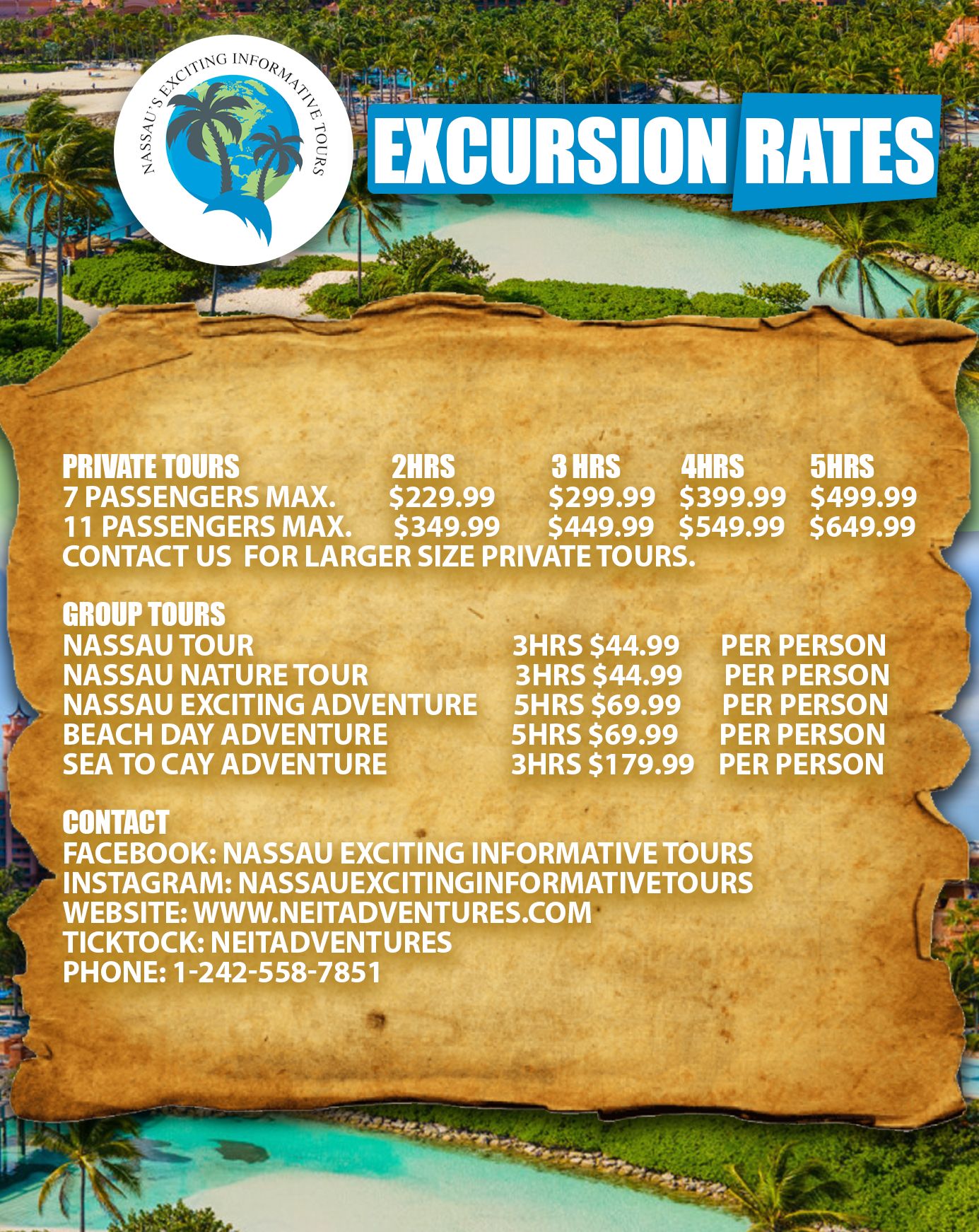 neitadventures - Nassau Sightseeing, History Culture, Tours and Adventures